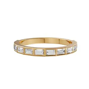 AYA FINE JEWELRY Baguette Lab Diamond Wedding Band - Yellow