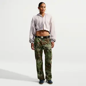 Nike Studio Fleece Oversized Cropped Full-zip Hoodie
