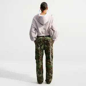Nike Studio Fleece Oversized Cropped Full-zip Hoodie
