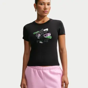 Nike Chill Knit Slim Mod-cropped T-shirt - Black
