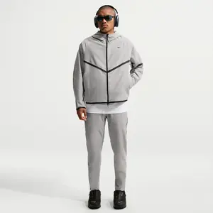Nike Tech Shori Knit Full-zip Windrunner Jacket - Grey