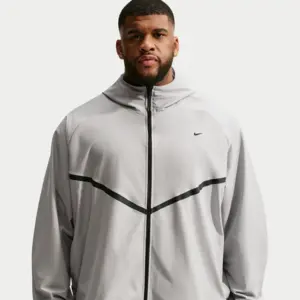 Nike Tech Shori Knit Full-zip Windrunner Jacket - Grey