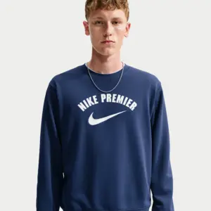 Nike Premier Dri-fit Soccer Fleece Crew - Blue