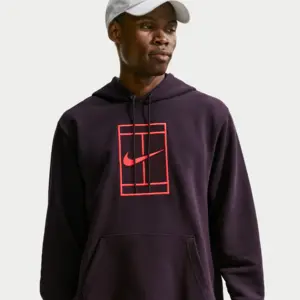 Nike Court Slam Dri-fit Fleece Tennis Hoodie - Red