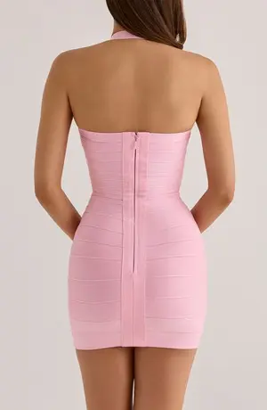 House Of Cb Silhouette Halter Neck Mini Dress