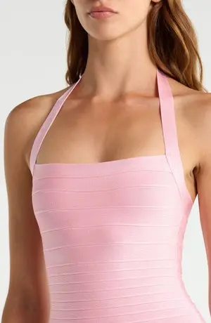 House Of Cb Silhouette Halter Neck Mini Dress