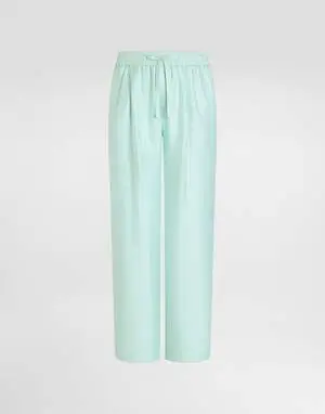 Dolce & Gabbana Silk Twill Jogging Trousers - Azure