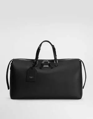 Dolce & Gabbana Vittoria Travel Bag In Calfskin - Black