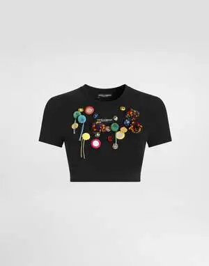 Dolce & Gabbana Jersey T-shirt With Appliqu