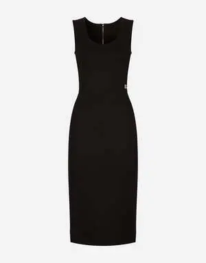 Dolce & Gabbana Sleeveless Milano Rib Midi Dress