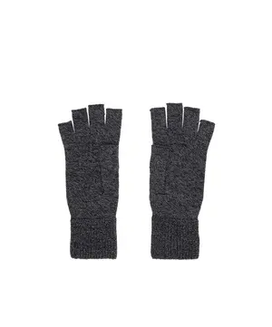 COURREGES Embroidered Ribbed Fingerless Gloves