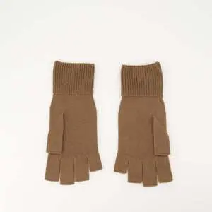 COURREGES Courrèges Logo Embroidered Ribbed Fingerless Gloves
