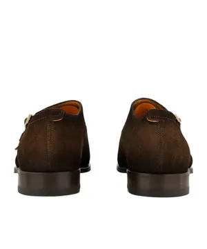 Santoni Almond Toe Buckled Loafers