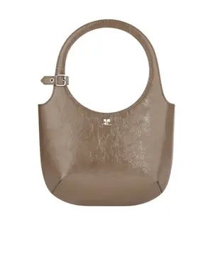COURREGES Holy Naplack Zipped Tote Bag - Truffle