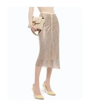 Pinko Crystal-embellished Ruched Skirt