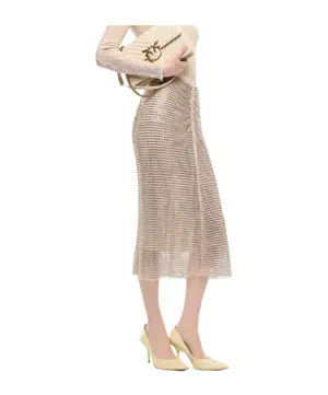 Pinko Crystal-embellished Ruched Skirt