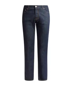 Etro Regular-fit Cotton Denim Jeans With Pegaso Embroidery