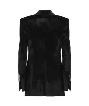 DONDUP Velvet-effect Single-breasted Blazer