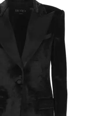 DONDUP Velvet-effect Single-breasted Blazer