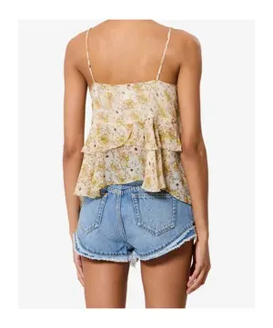 Isabel Marant Étoile Ruffled Floral Chiffon Top - Light Brown