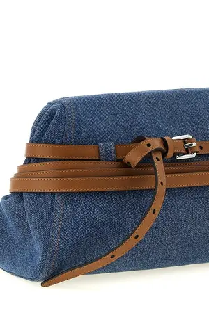 Moschino Belted Denim Clutch Bag