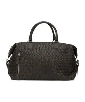 Officine Creative Armor 019 Woven Leather Travel Bag - Black
