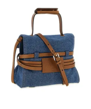 Moschino Belt-detail Denim Shoulder Bag