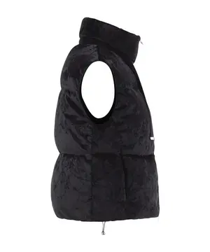Herno Velvet-effect Padded Gilet - Black