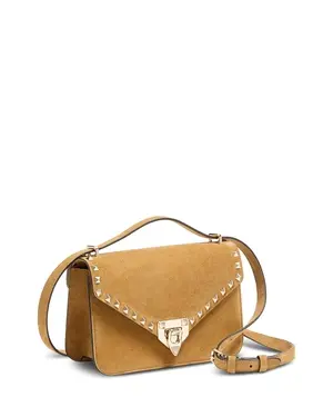 Valentino Garavani Small Studded Suede Shoulder Bag