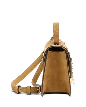 Valentino Garavani Small Studded Suede Shoulder Bag