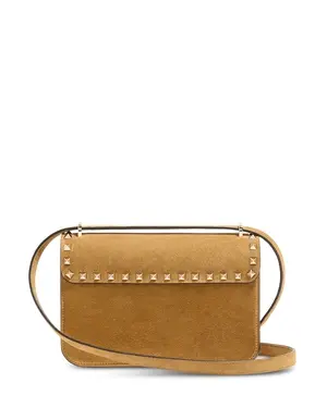 Valentino Garavani Small Studded Suede Shoulder Bag