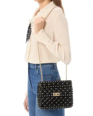 Valentino Garavani Medium Studded Leather Shoulder Bag