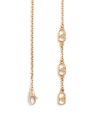 Valentino Garavani Logo Lariat Necklace