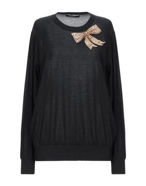 Dolce & Gabbana Sweater Size Cashmere, Glass, Polyester, Silk, Brass - Black