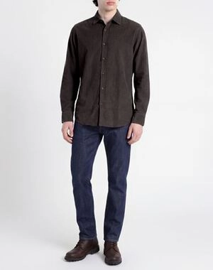 R3D WÖÔD Shirt Taupe Size Cotton