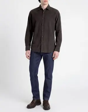 R3D WÖÔD Shirt Taupe Size Cotton