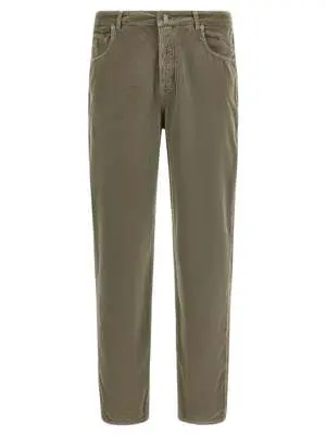 Brunello Cucinelli Corduroy Straight-leg Trousers - Green