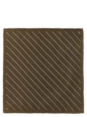 Brunello Cucinelli Regimental Pocket Clutch In Silk - Brown