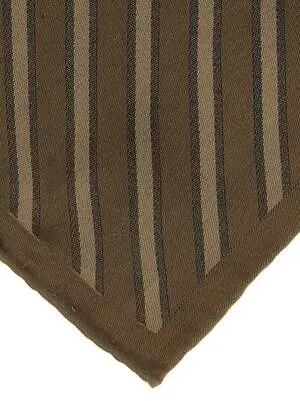 Brunello Cucinelli Regimental Pocket Clutch In Silk - Brown