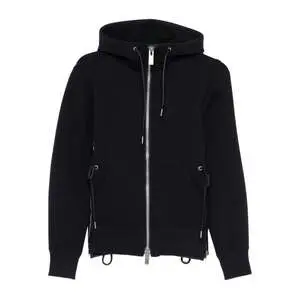 Sacai Zip-up Hoodie With Drawstring Hood And Pockets - Blue