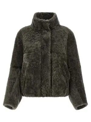 Brunello Cucinelli Cropped Fur Jacket - Gray