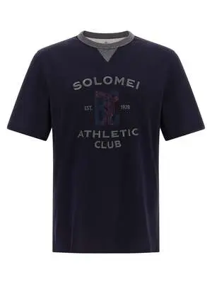 Brunello Cucinelli Solomei Athletic Club' T-shirt - Blue
