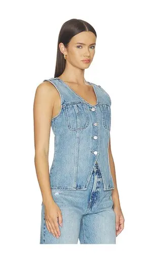 PISTOLA Gia Fitted Vest In Denim