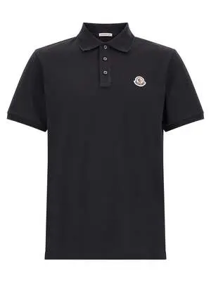 Moncler Logo Patch Polo Shirt - Blue
