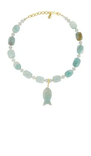 Brinker & Eliza Portofino Necklace - Teal Agate