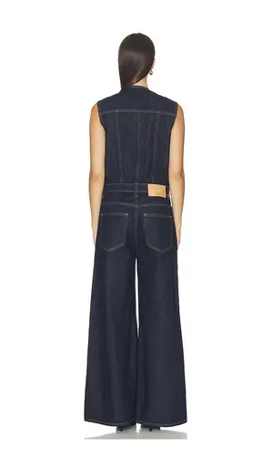 Ulla Johnson The Esme Denim Jumpsuit In Denim-dark