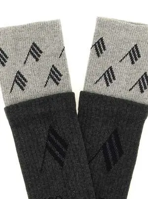 Attico Double Layer Logo Socks
