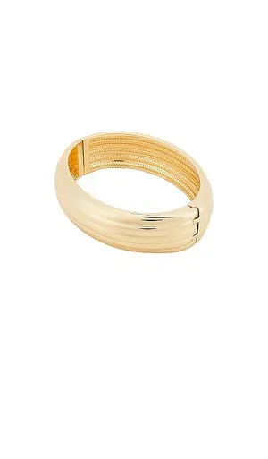 Baublebar Odessa Hinge Bangle In Metallic Gold - Clear