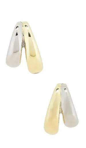 Baublebar Mixed Metal Double Hoop Earrings In Metallic ,red