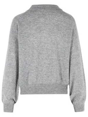 LISA YANG Grey Cashmere Polo Sweater - Gray